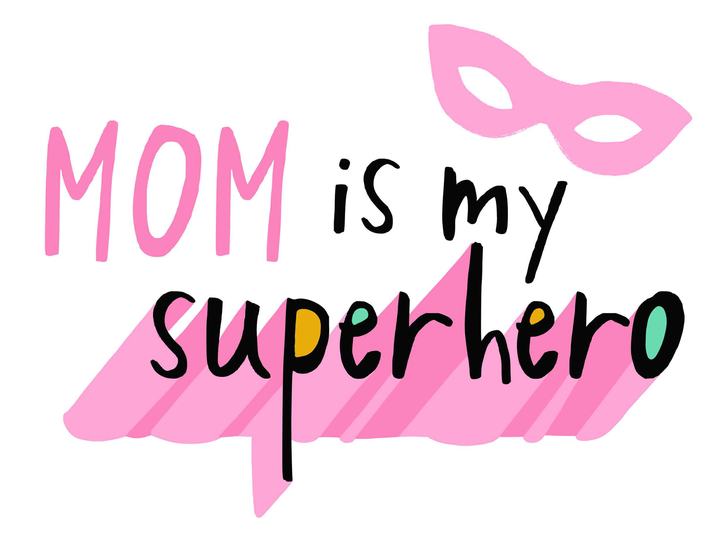 Trinx Mom is My Superhero - Wrapped Canvas Print | Wayfair