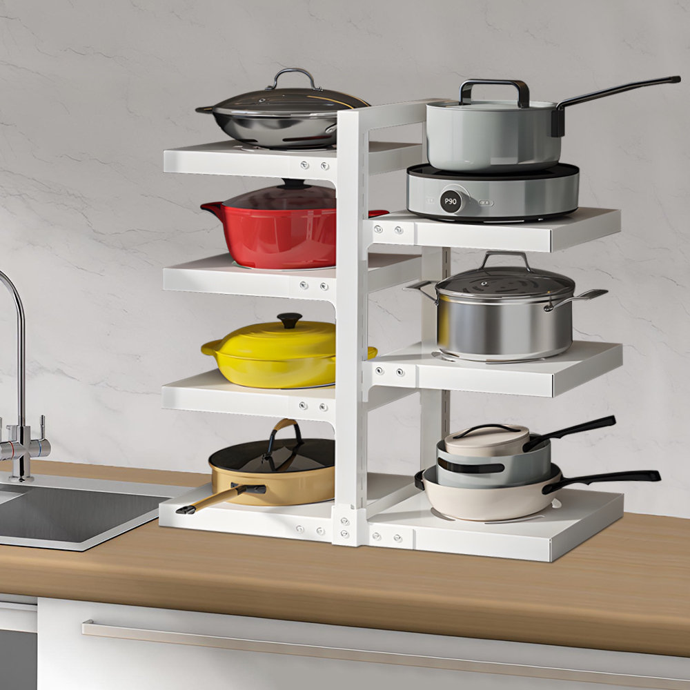 Prep & Savour Steel Rectangle Freestanding Pot Rack | Wayfair