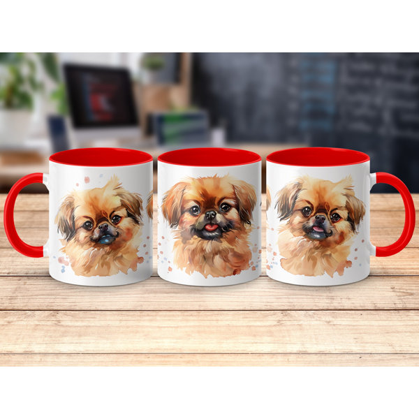 East Urban Home Set of 2 – Watercolor Adorable Pekingese Dogs Design ...