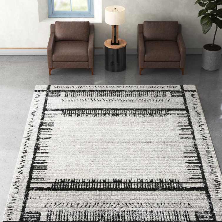 The Twillery Co. Ethelyn Black/White Area Rug & Reviews - Wayfair Canada
