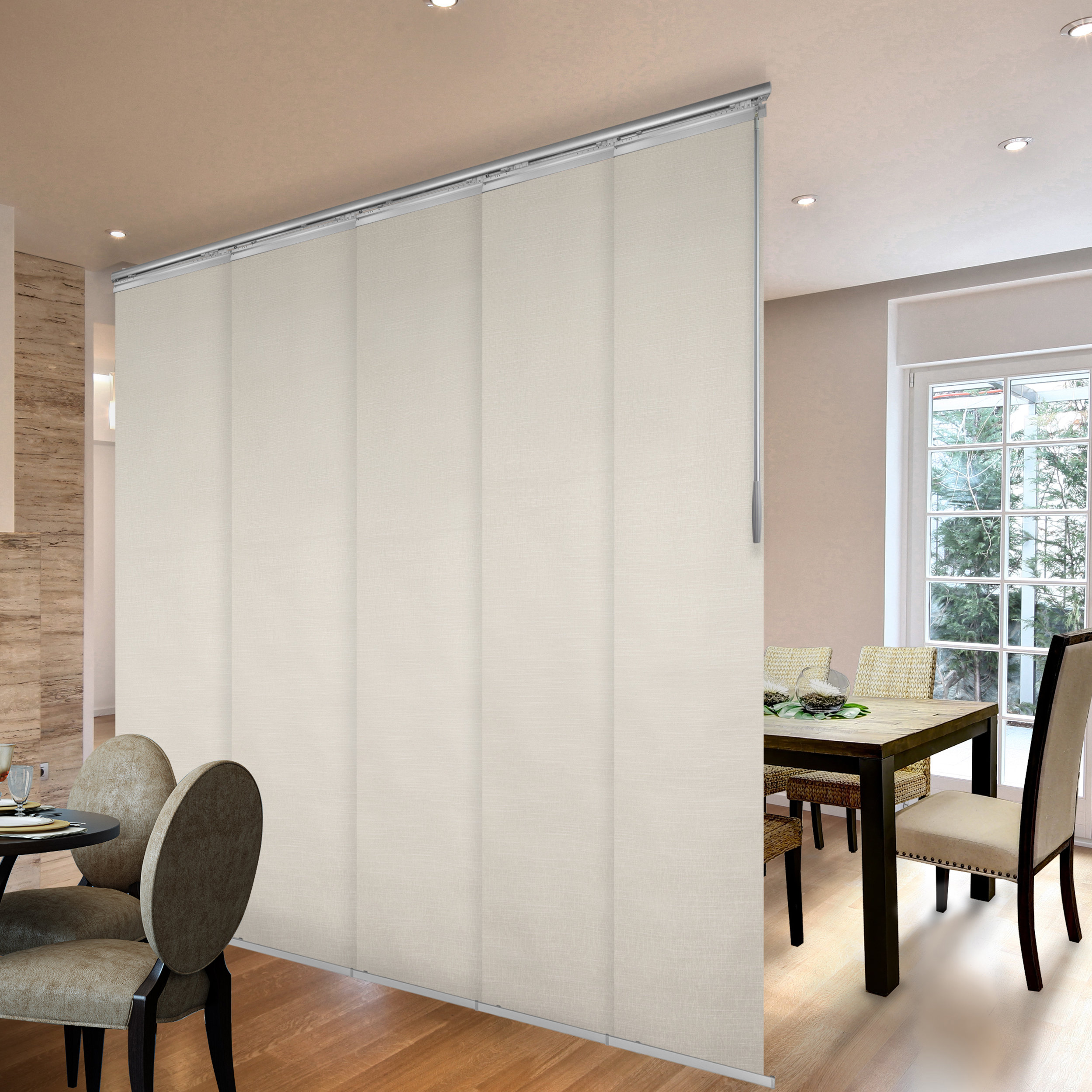 Rod Desyne 5-Panel Single Rail Blackout Panel Track Extendable 58"-110 ...