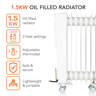 Warmlite Oil Filled Radiator with 3 Power Settings and Adjustable ...