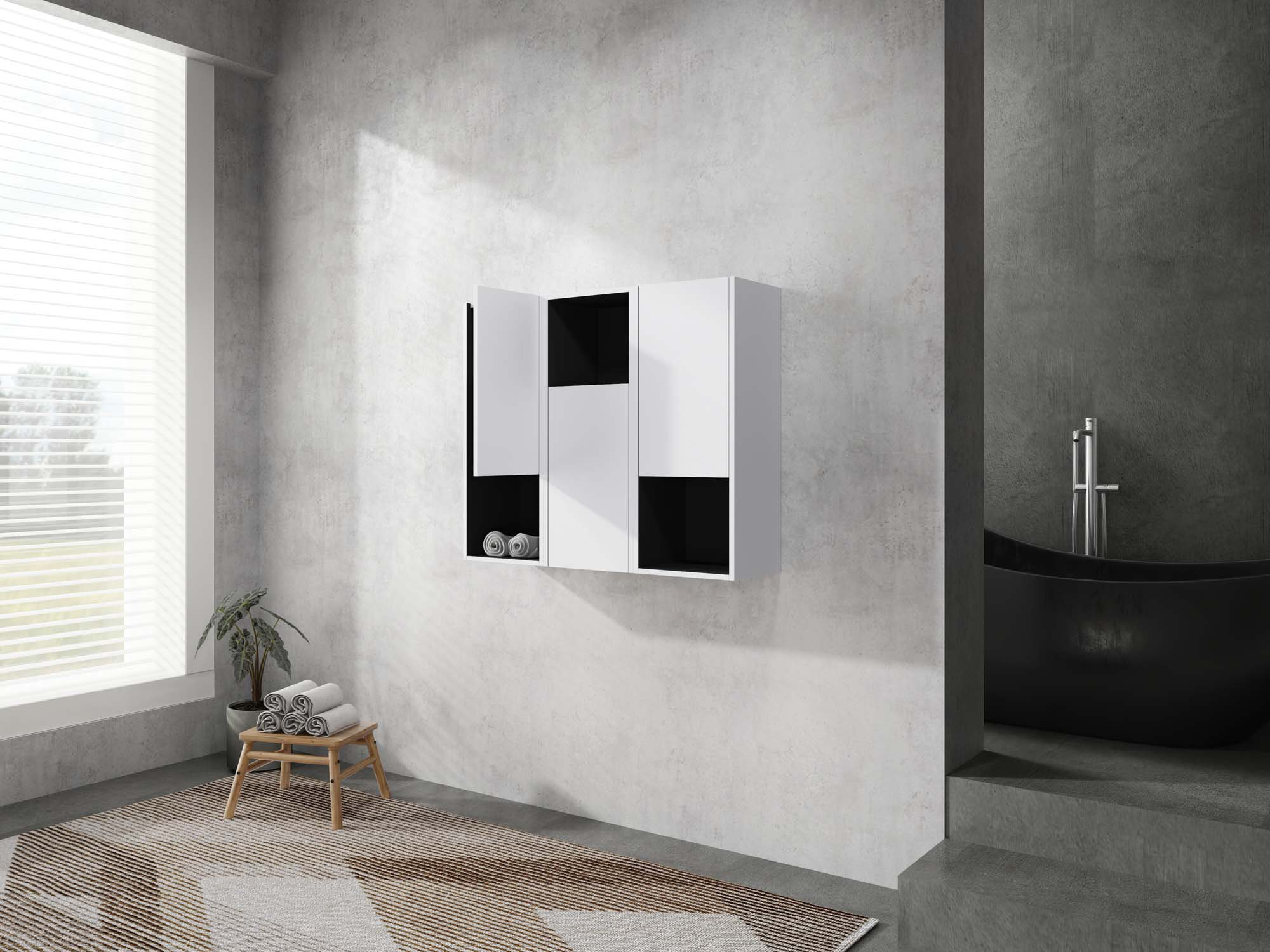 Latitude Run® 12" Bathroom Side Cabinet,3-Soft Close Doors,Float ...