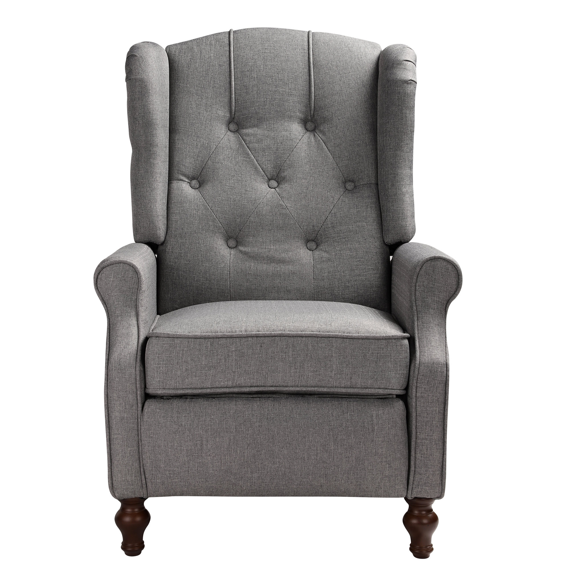Canora Grey Accent Wingback Recliner Chair with Massage and Heat ...