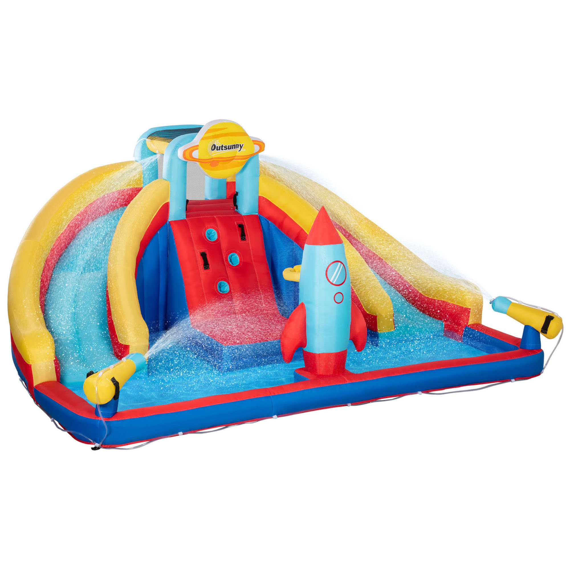 Outsunny 13' x 12' Bounce House with Water Slide | Wayfair