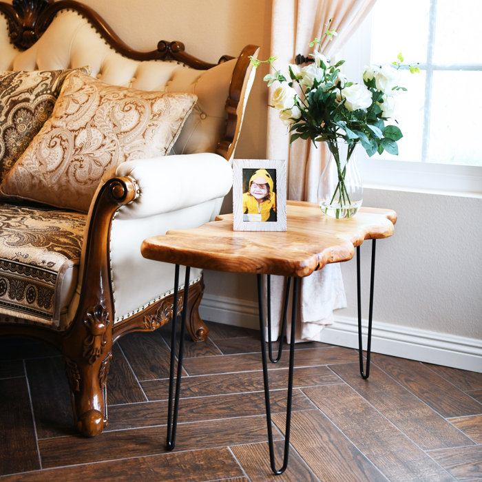 Steelside™ Holm Solid Wood 4 Legs End Table & Reviews | Wayfair