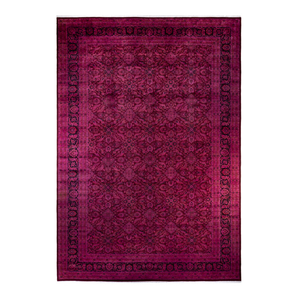 Solo Rugs Vibrance One-of-a-Kind 12'3" X 17'8" 2000s Area Rug in Pink ...