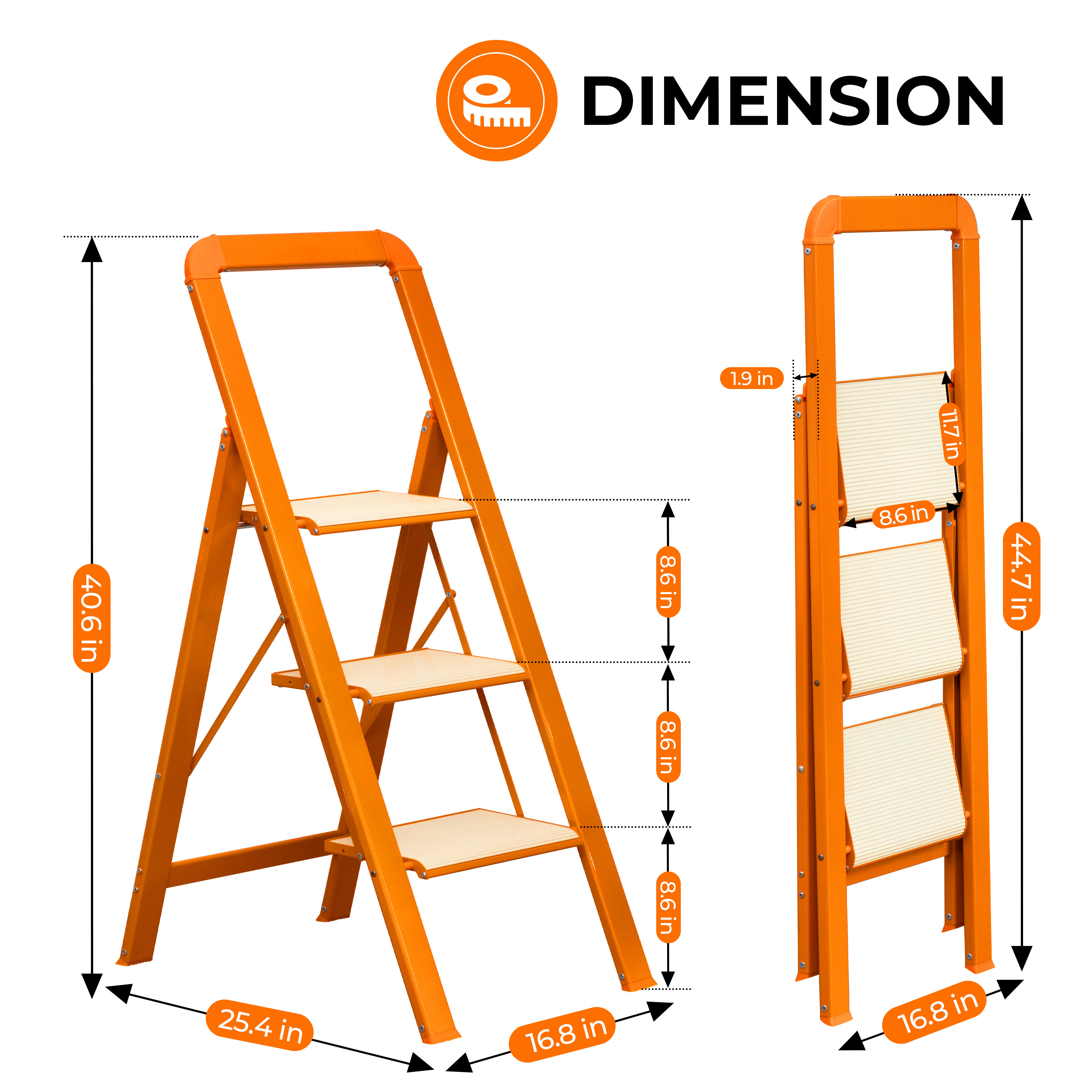 WFX Utility™ 3 - Step Aluminum Step Ladder & Reviews | Wayfair