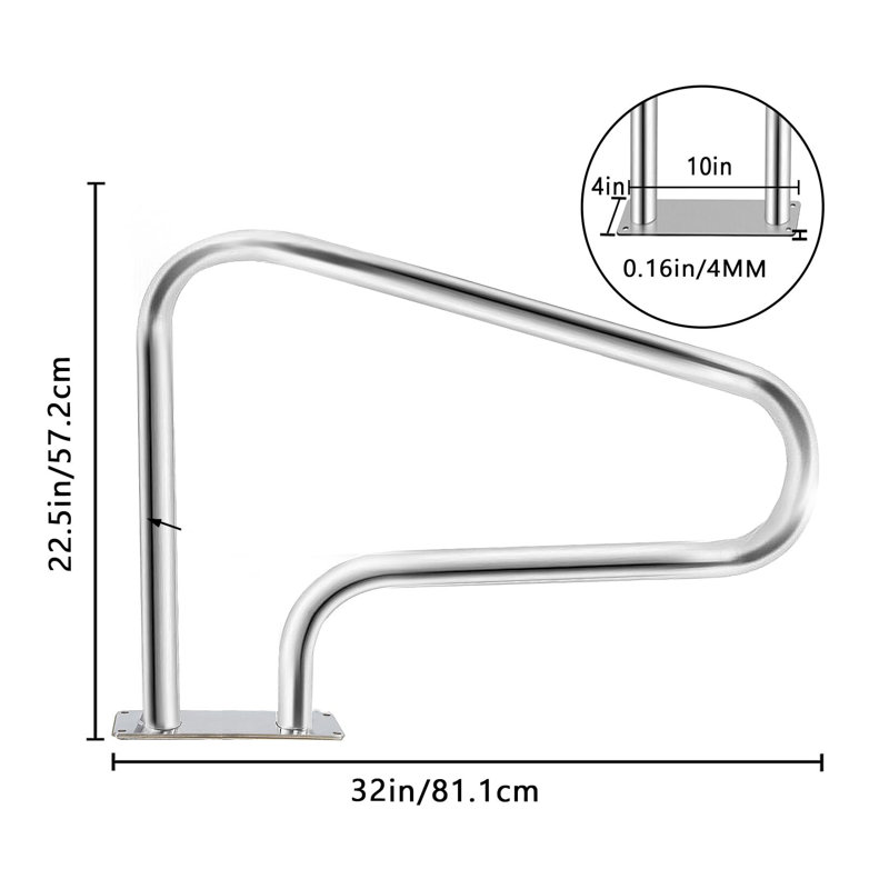 babevy Pool Handrail, Pool Railings For Inground Pools | Wayfair
