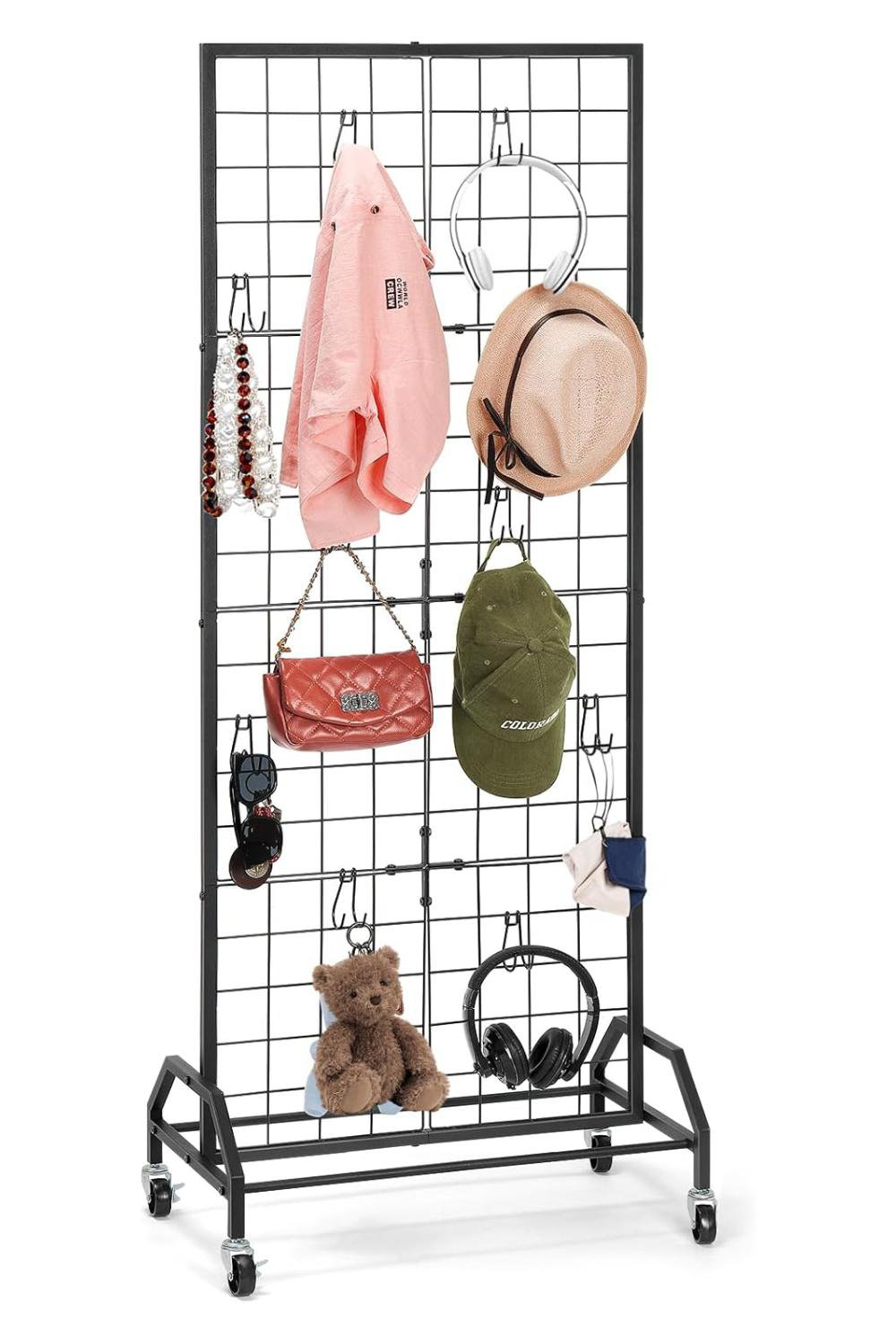 17 Stories Grid Wall Panels Display Stand With Gridwall Panels Rack ...