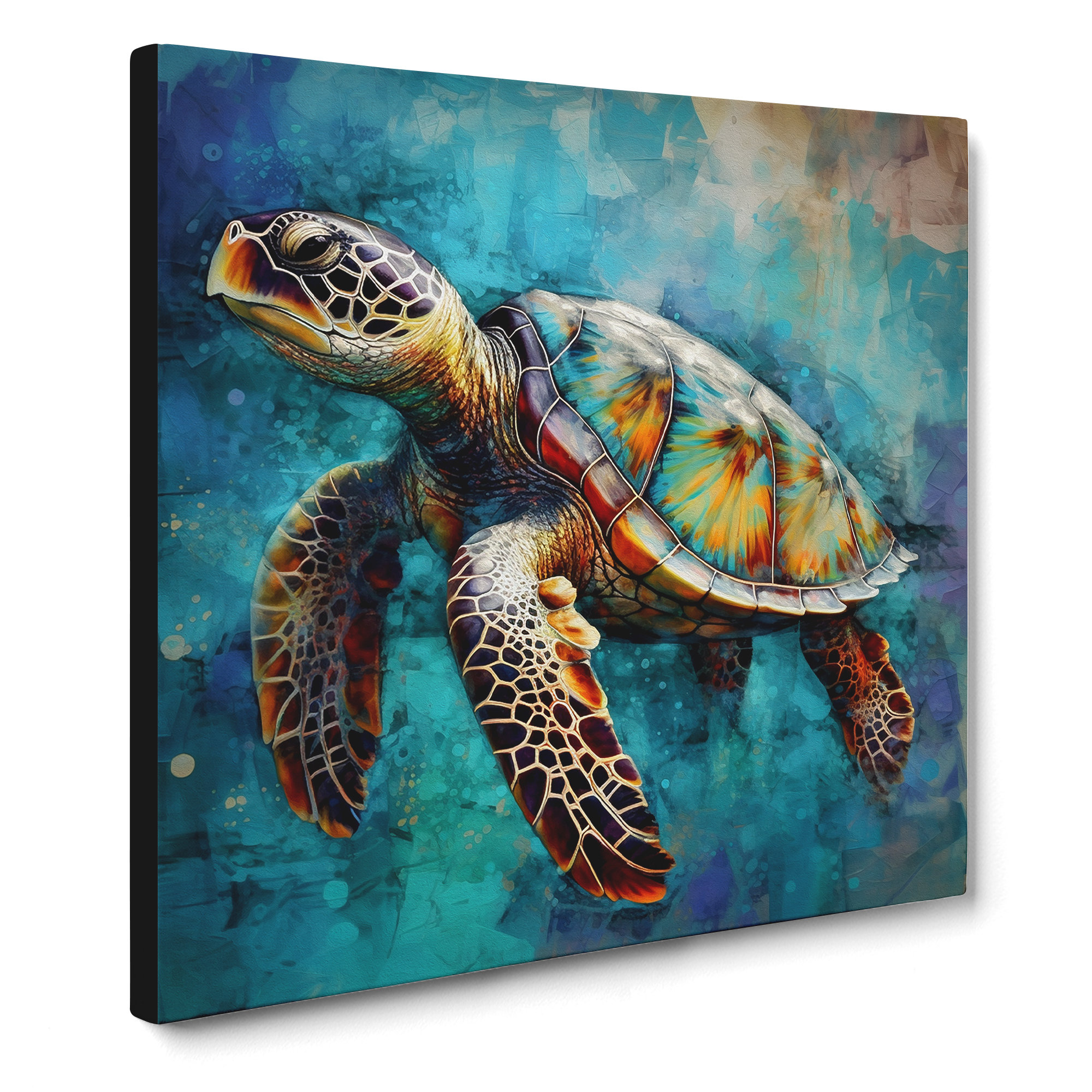 17 Stories Sea Turtle Abstract No.1 - No Frame Art Prints | Wayfair.co.uk