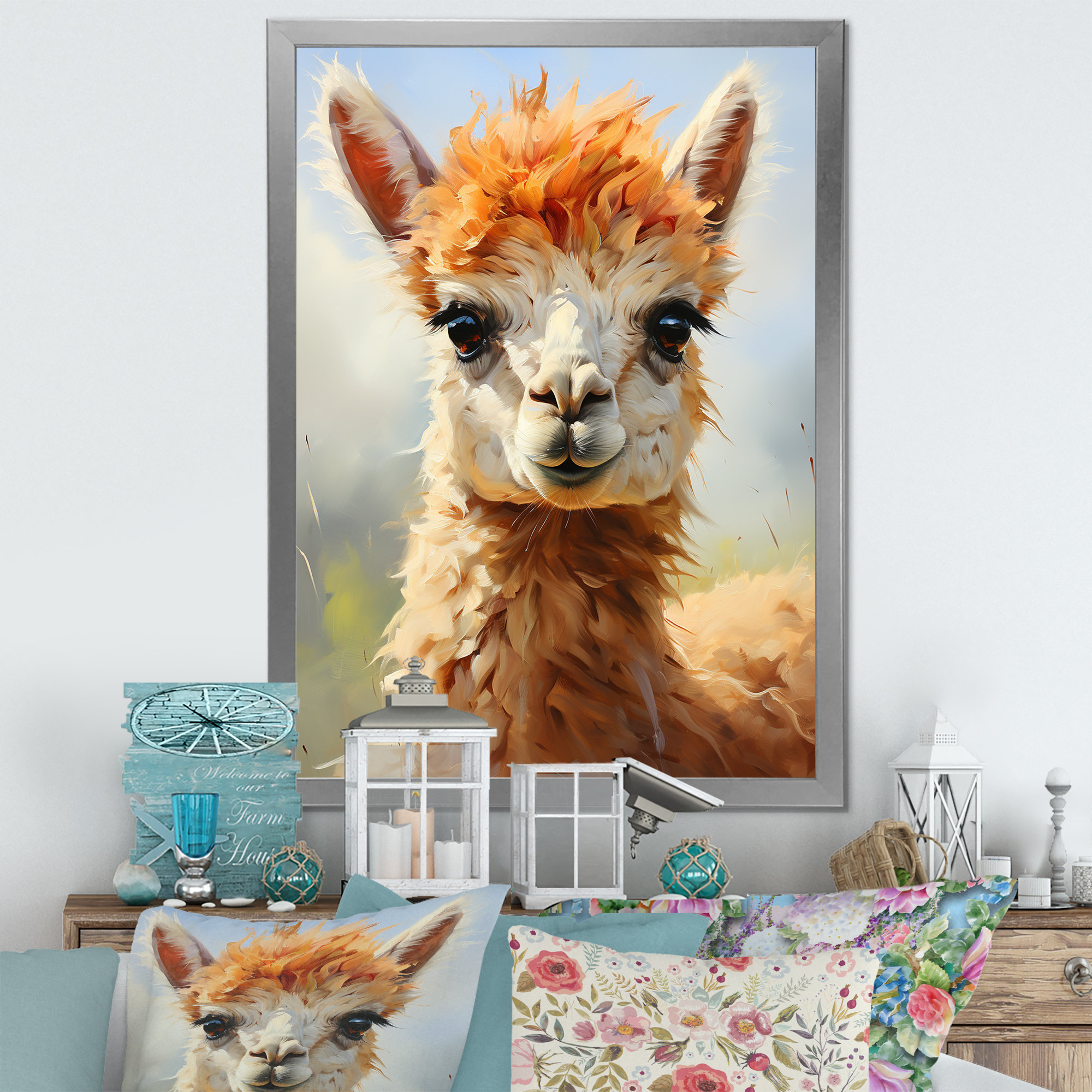 Winston Porter Brown Majestic Alpaca Portrait II - Alpaca Wall Art ...