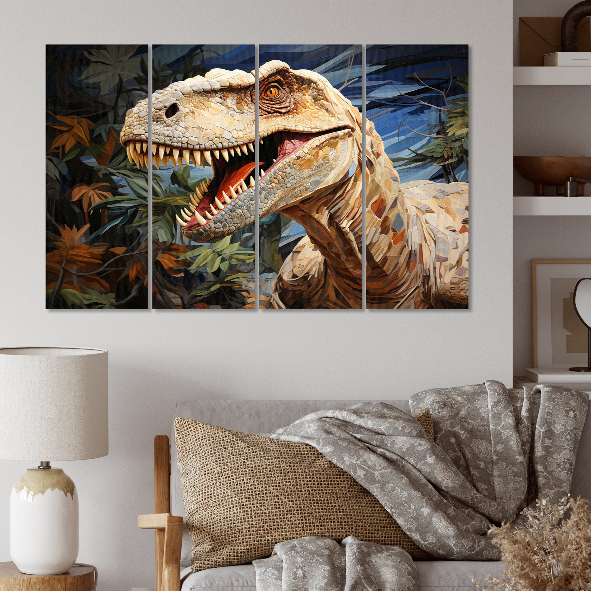 Design Art Dinosaur Prehistoric Legacy Pastoral I - Animals Canvas Art ...
