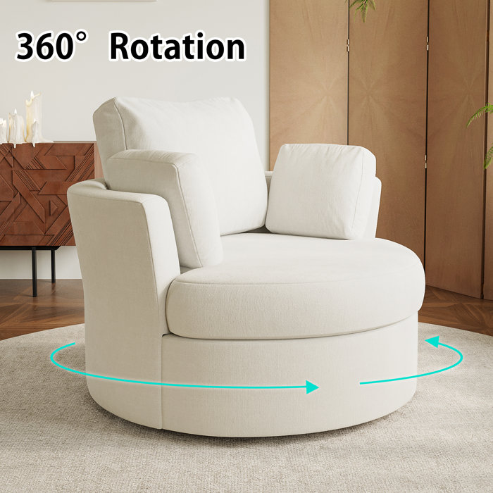 Wade Logan® Berey Slipcovered Swivel Barrel Chair & Reviews | Wayfair