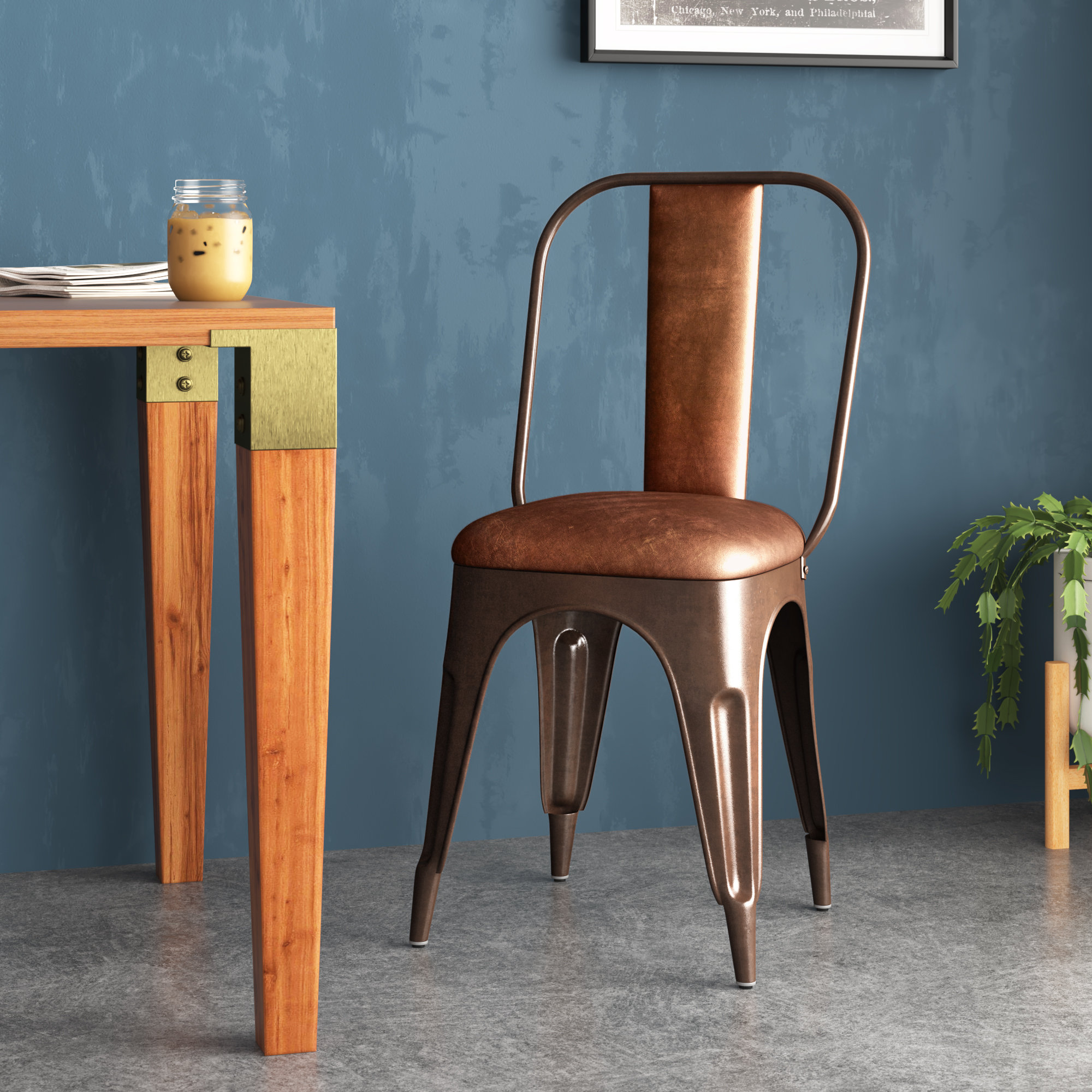Williston Forge Jeveon Industrial Chic Side Chair & Reviews | Wayfair