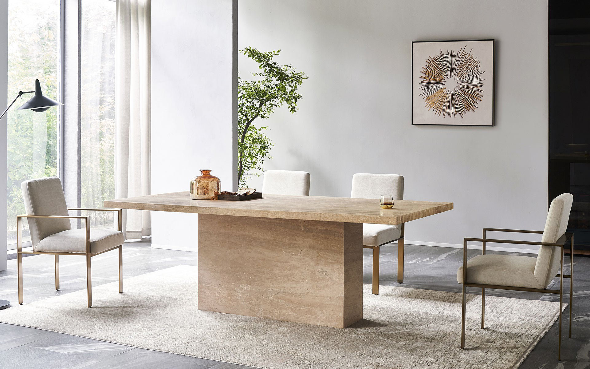 Loon Peak® Hamdia Jaea 84 L x 40 W Dining Table | Wayfair