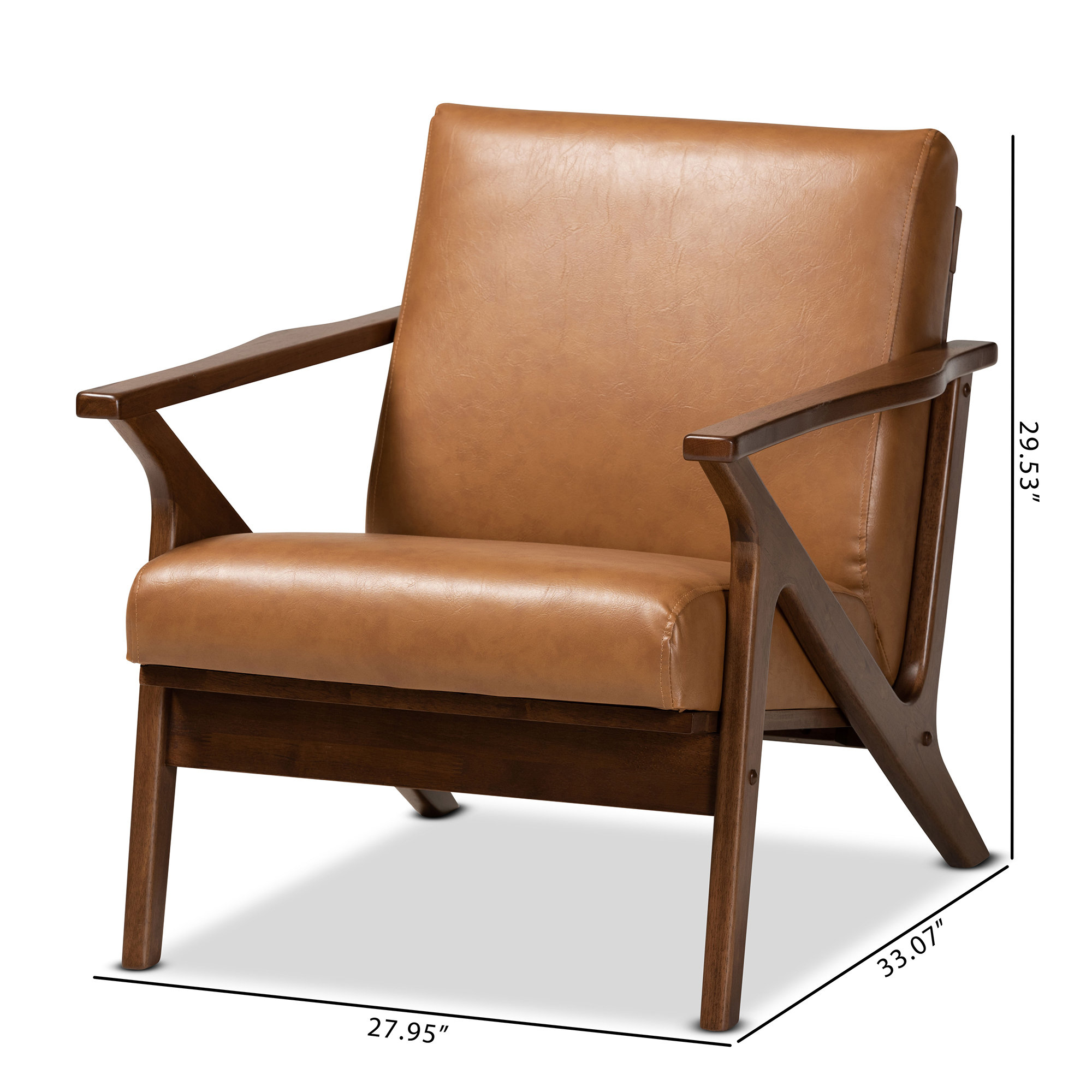 George Oliver Ulen Mid-Century Modern Walnut Brown Finished Wood And ...