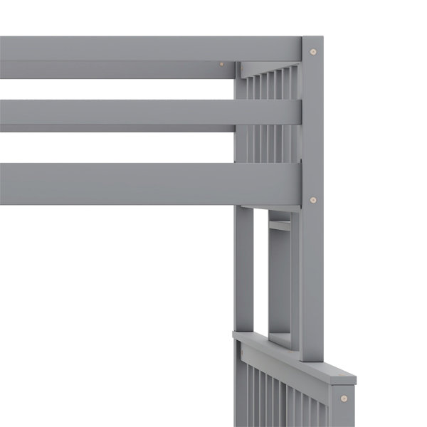 Harriet Bee Janada Kids Twin Over Full Bunk Bed with Trundle with ...