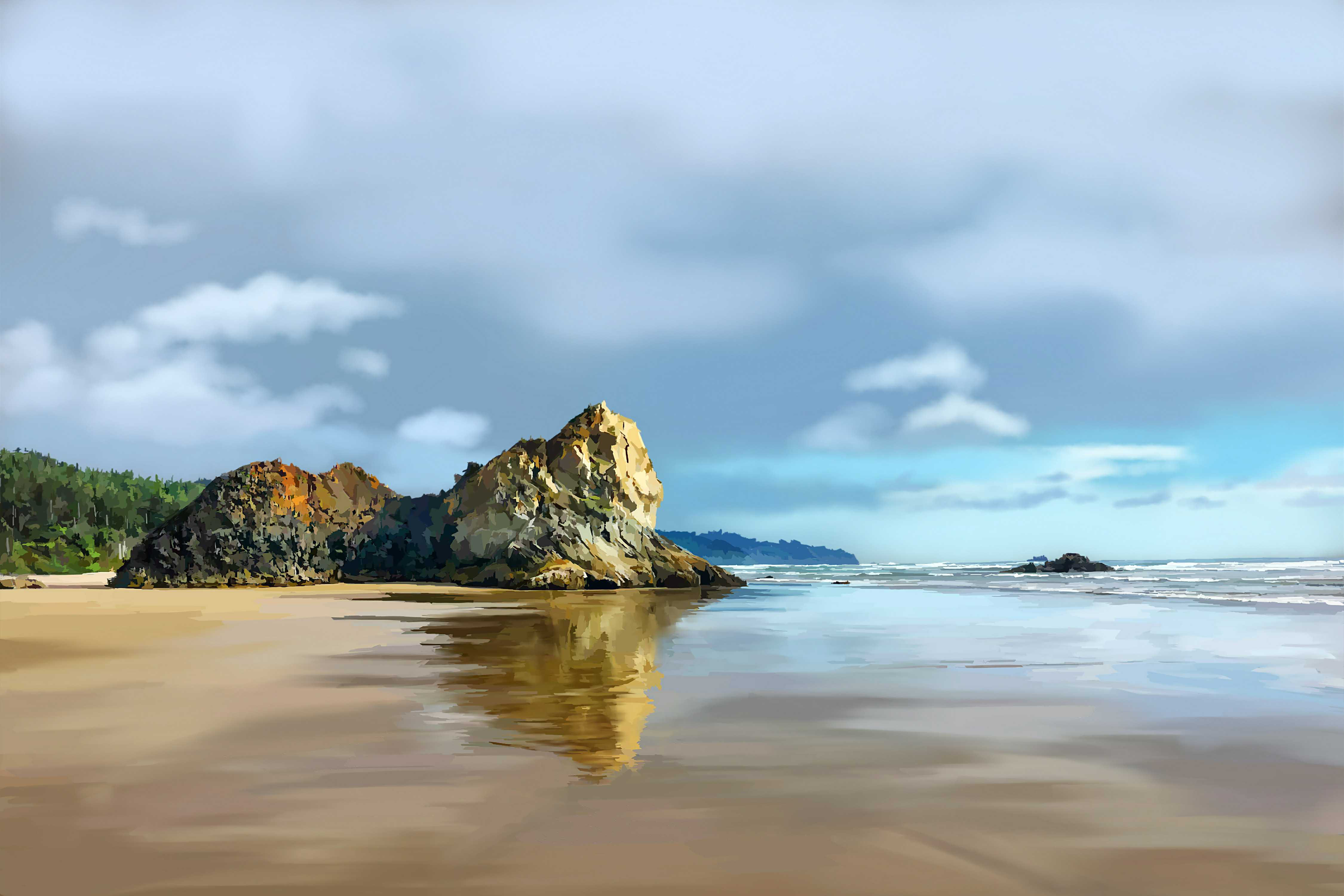 Rosecliff Heights Oregon Coast III by Emily Kalina - Wrapped Canvas ...