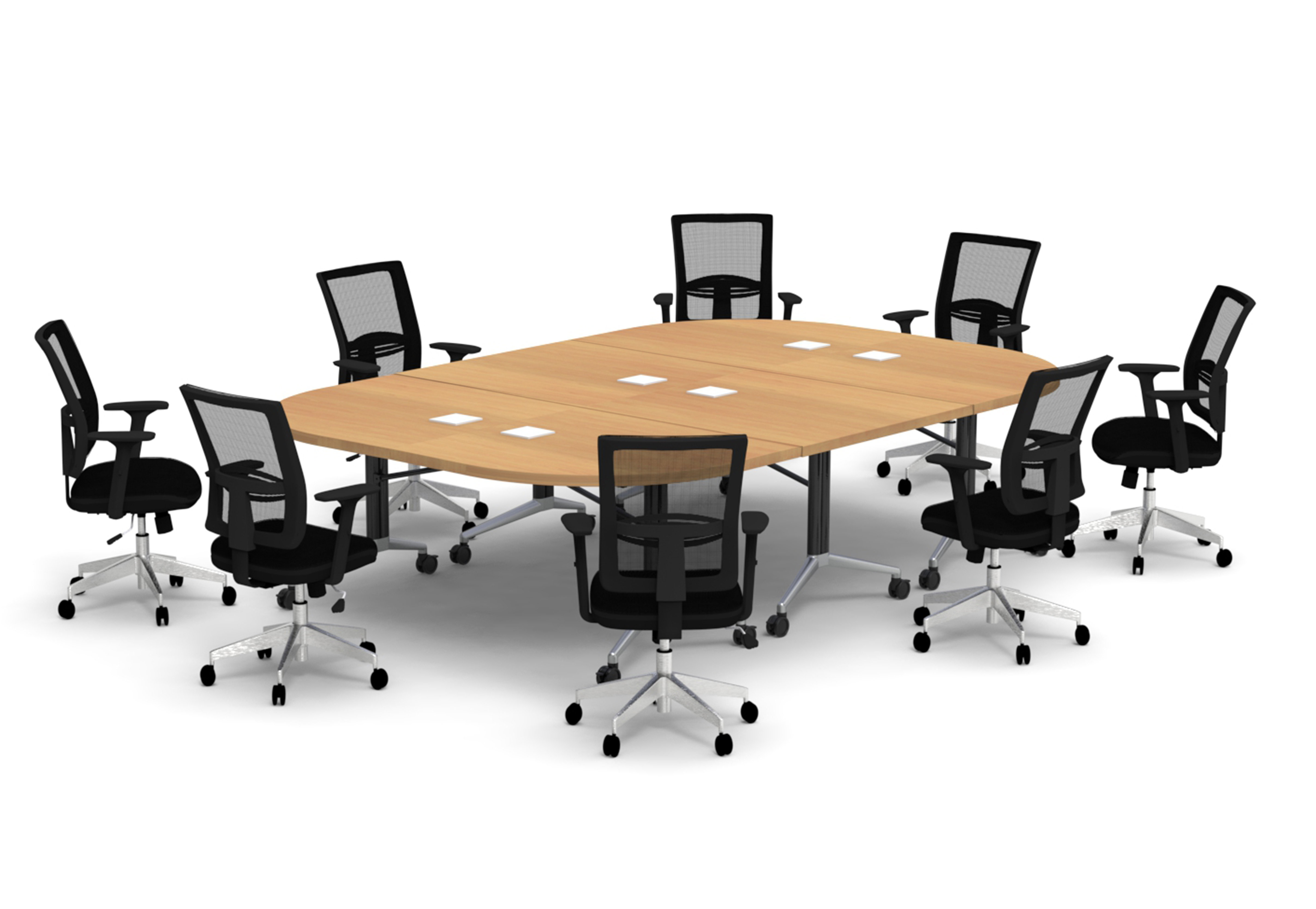 Team Tables 8 Person Fold Up Training Table and Chair Set with Casters ...