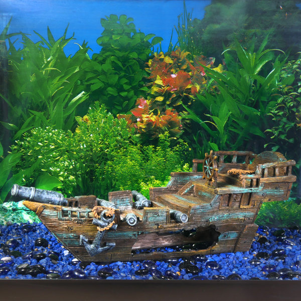 Penn Plax Shipwrecked Aquarium Resin - Decoration For Fish Tanks ...