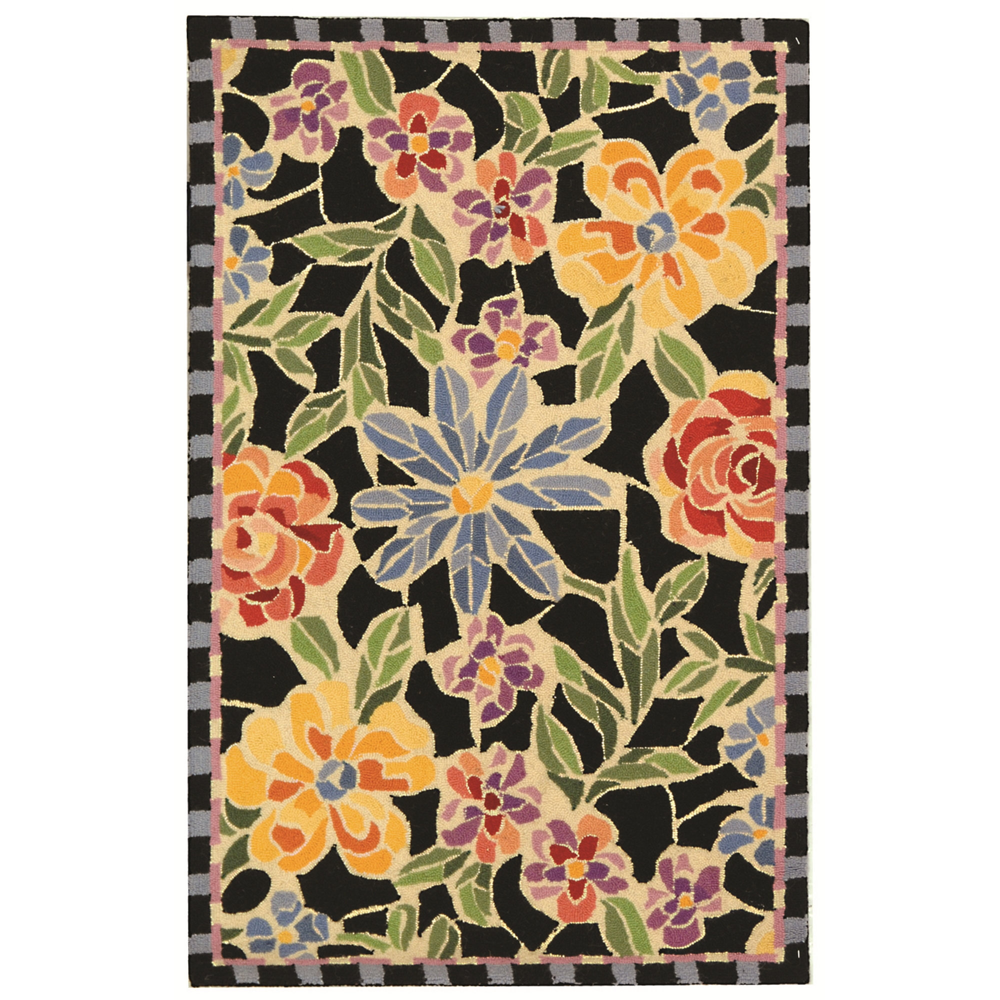 Safavieh Hand Hooked Wool Pile Floral Rug | Wayfair