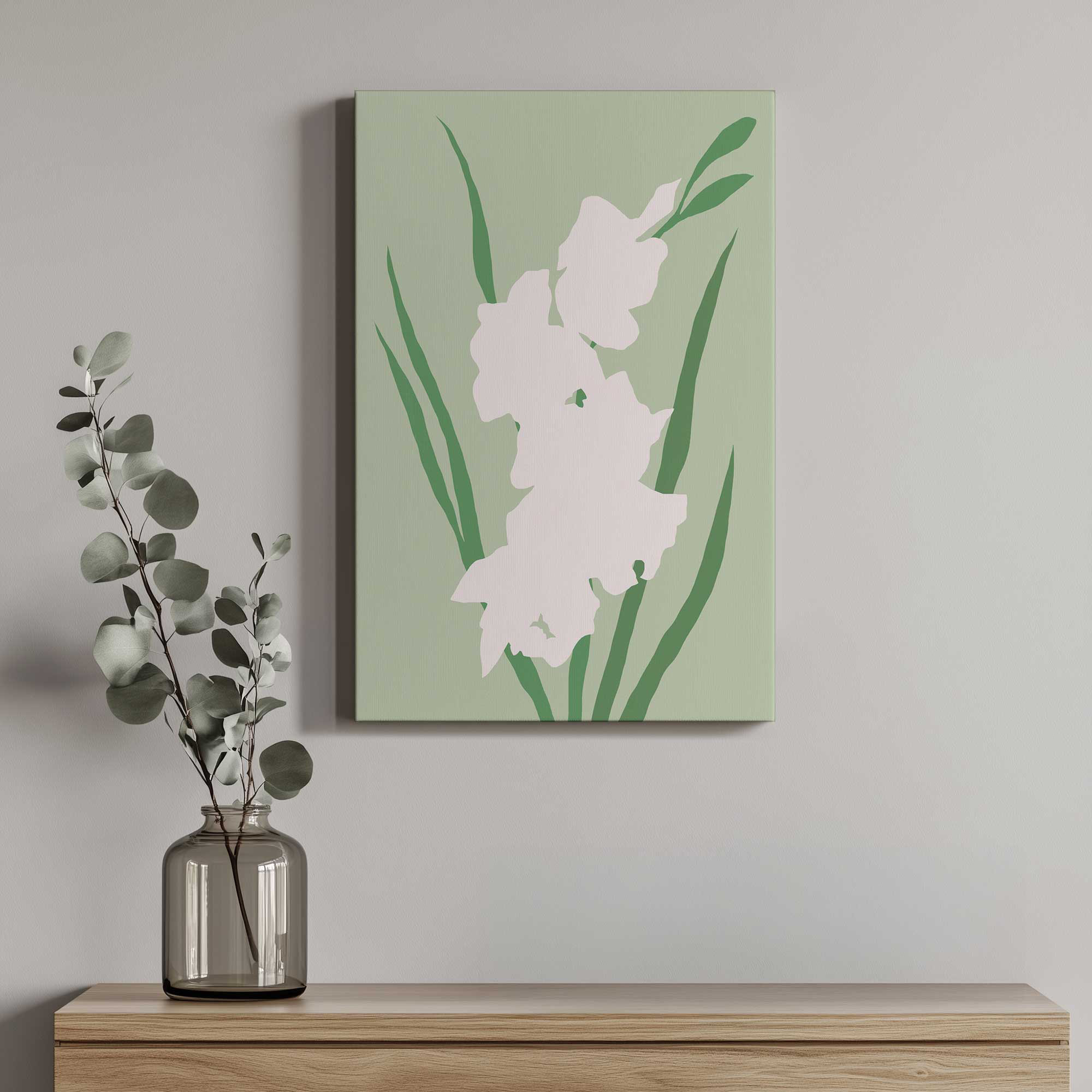 George Oliver Porcelain Pure White Flower By Little Dean Art Print ...
