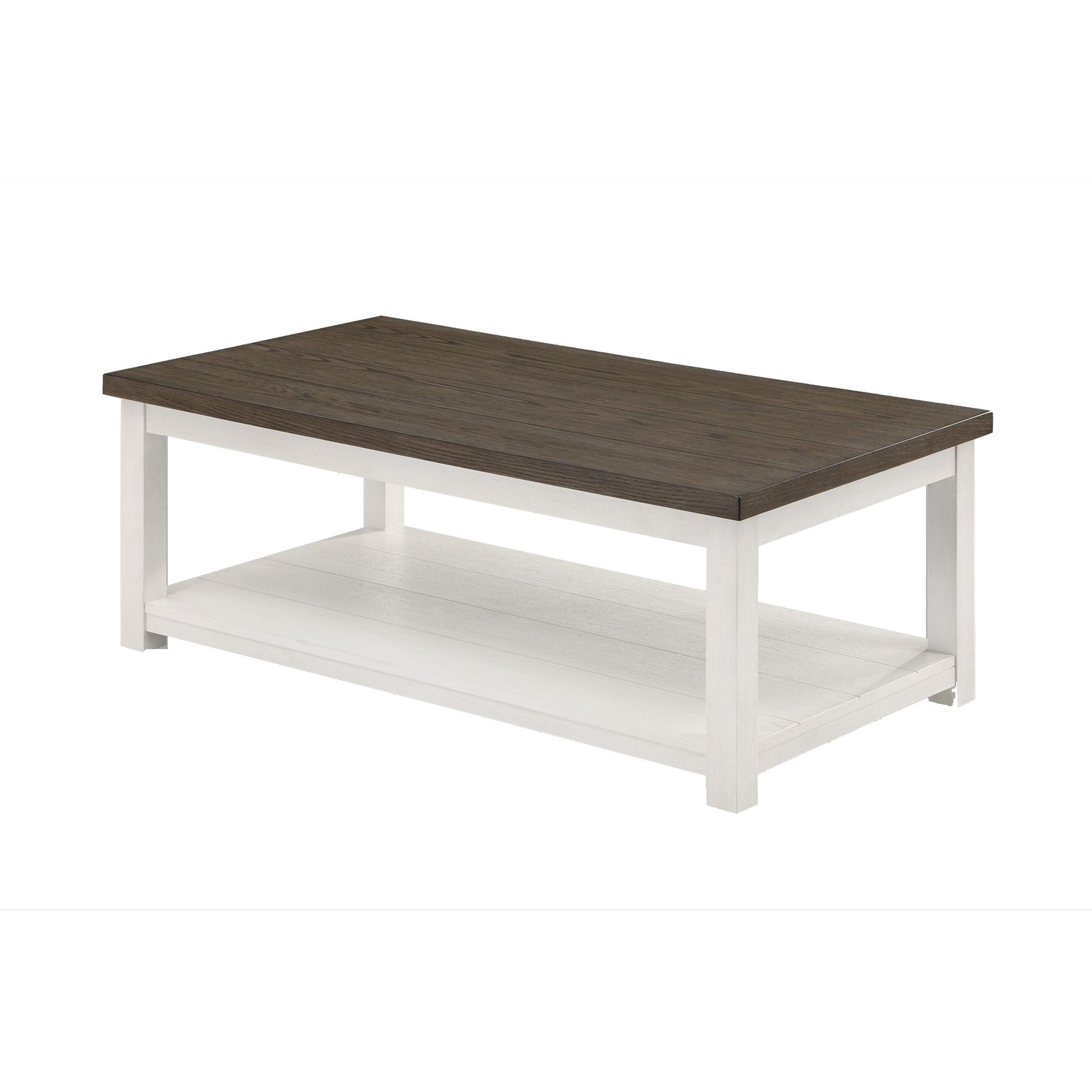 Latitude Run® Solid Wood 4 Legs Coffee Table with Storage | Wayfair