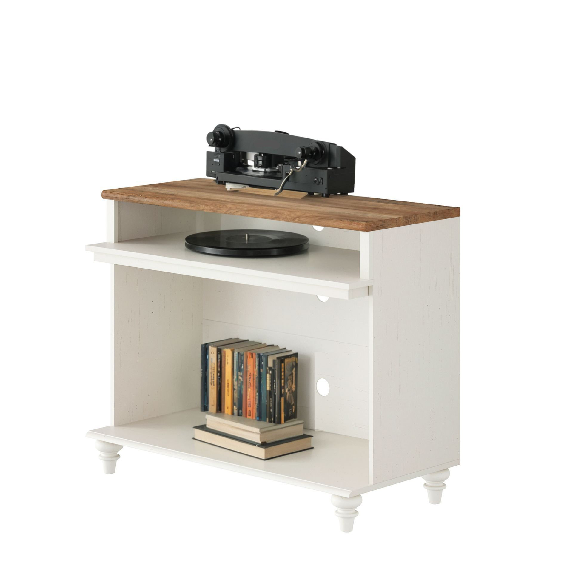 Charlton Home® Scarlett Record Player Stand With Vinyl Record Storage ...