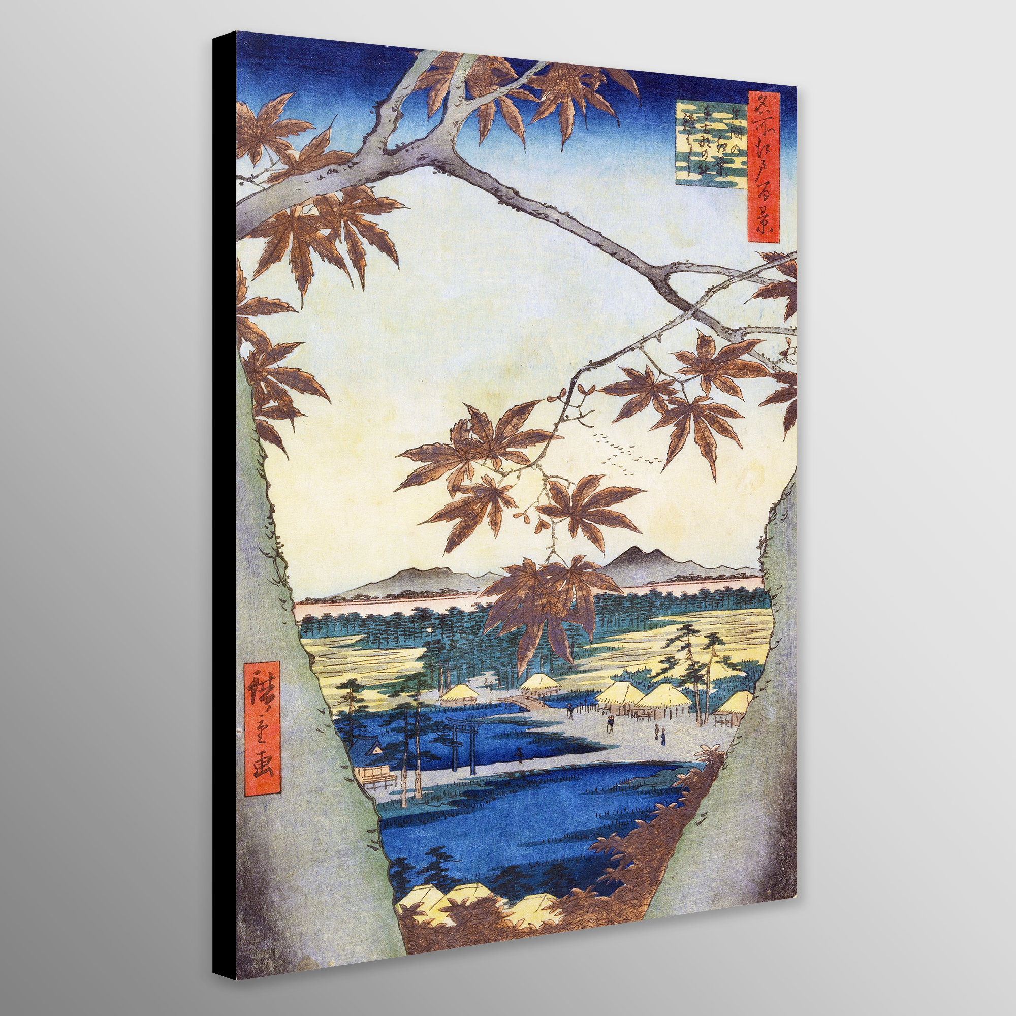 Marlow Home Co. The Maple Leaves of Mama Tekona Shrine by Utagawa ...