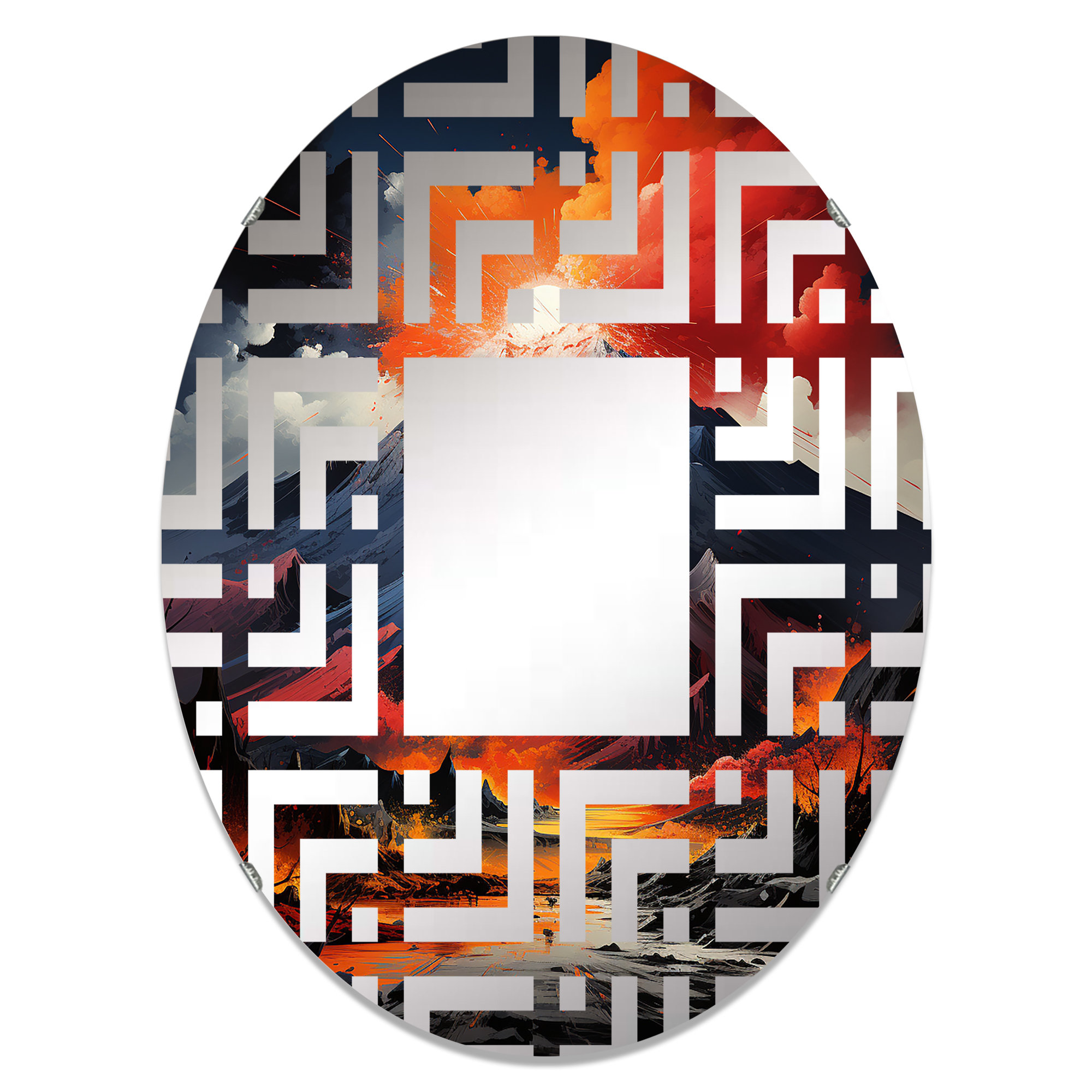 Design Art Volcano Volcanic Explosion Moonlight I - Maze Decorative ...