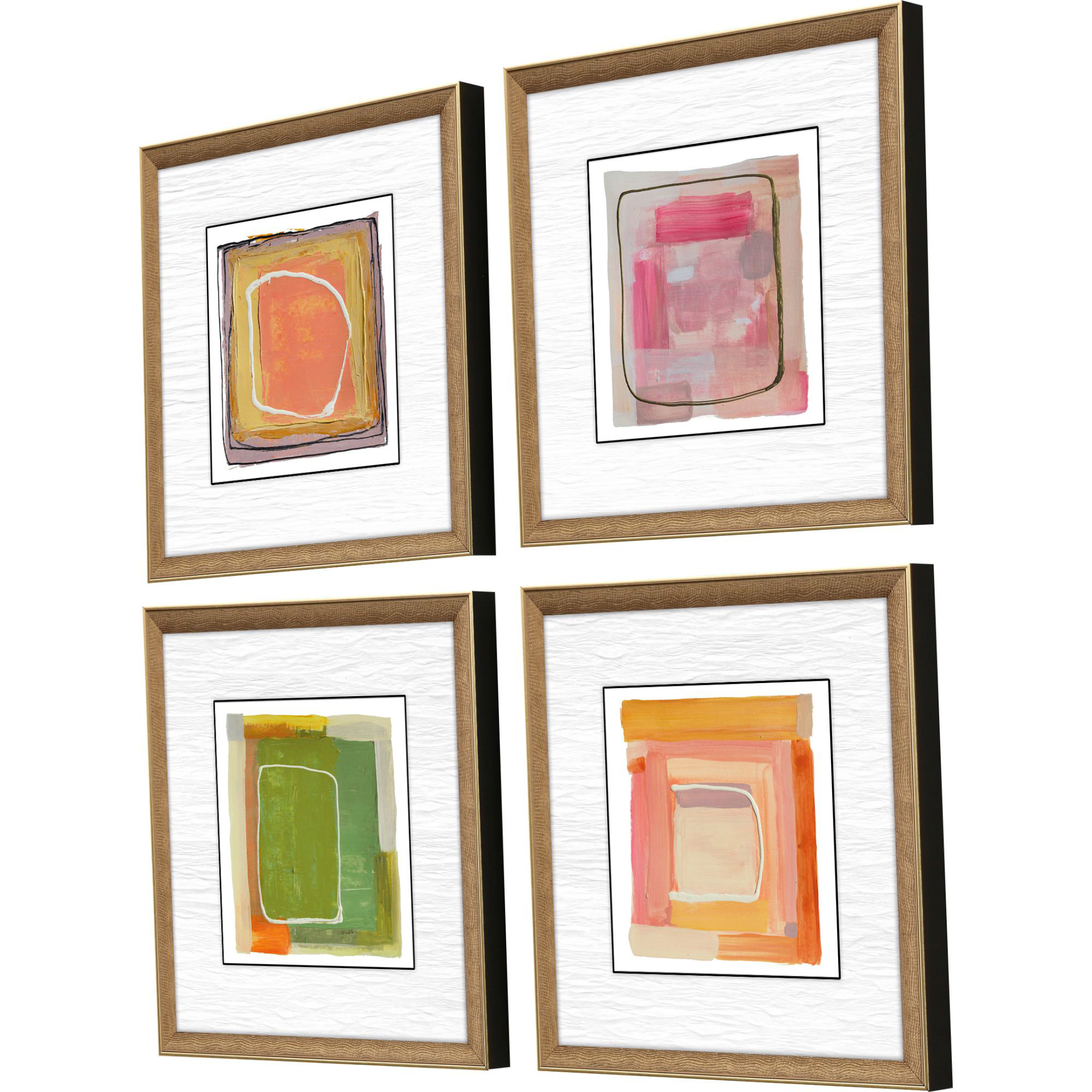 Paragon " Bold Gesture " by Strawbery Field 4 - Pieces Set on Paper ...