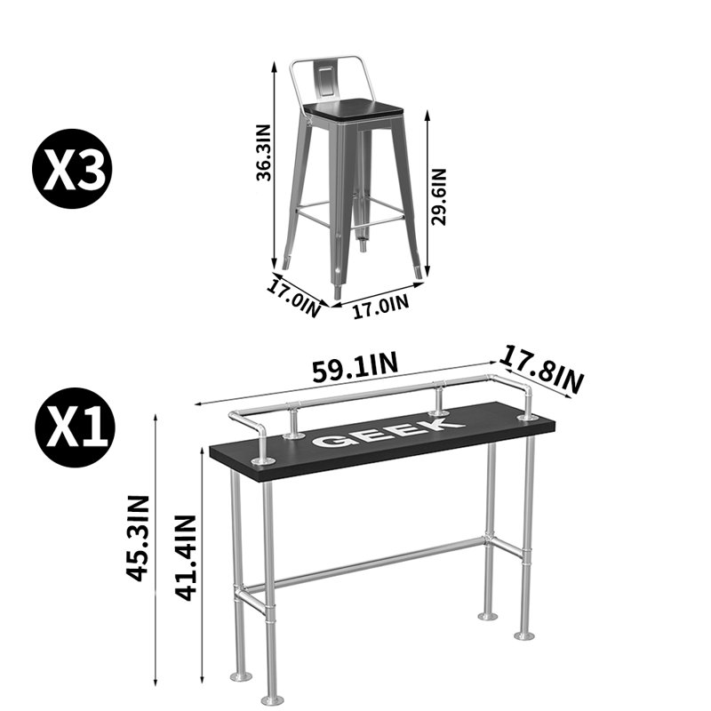Industrial Style Sofa Industrial Style High Table And Chairs Set ...