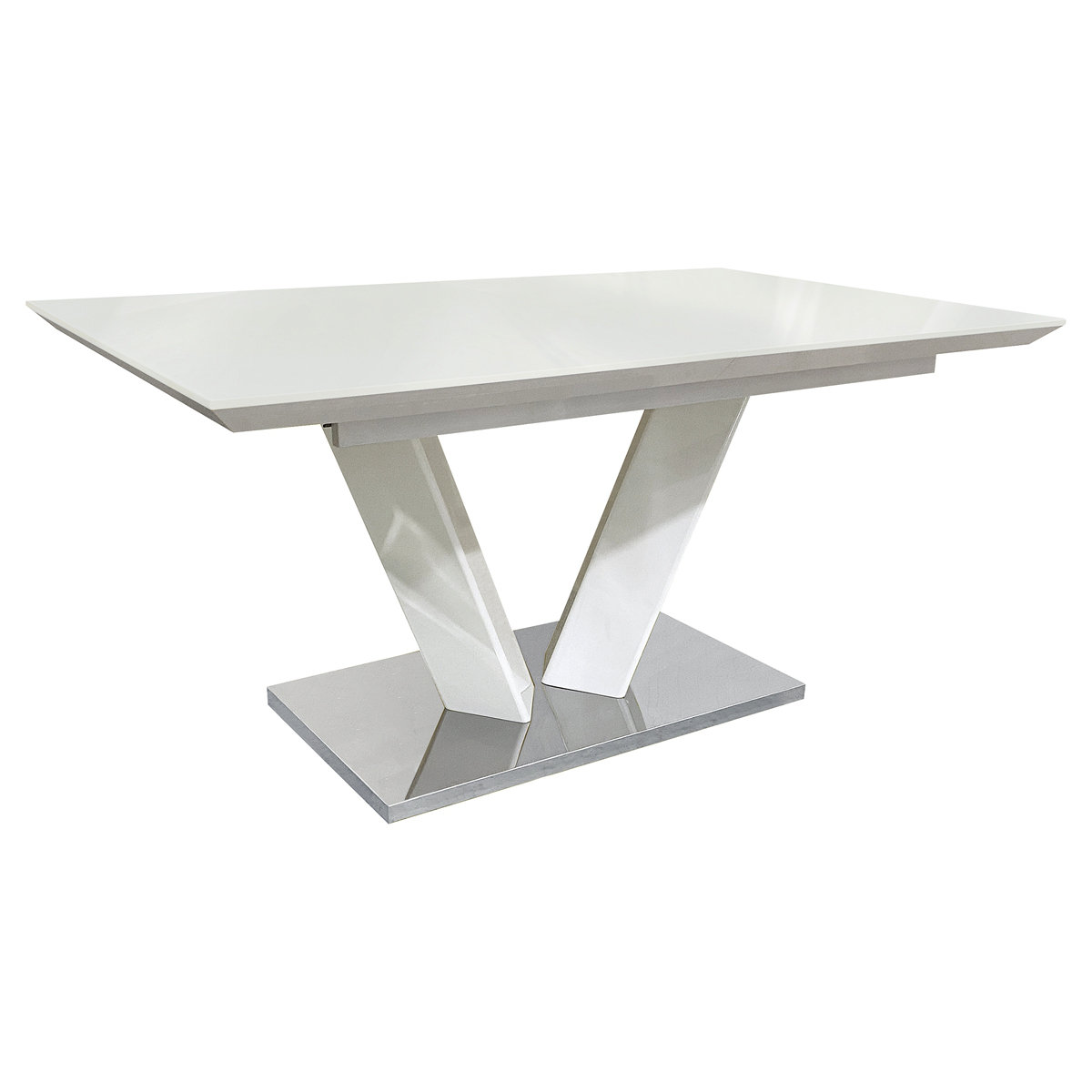 One Allium Way® Sleek Contemporary Dining Table High Glosstabletop Self ...