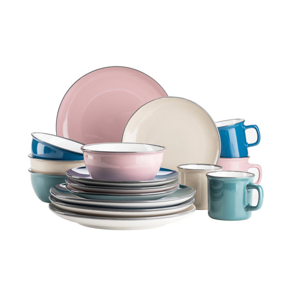 Brayden Studio Alerich 16 Piece Stoneware Dinnerware Set - Service for ...