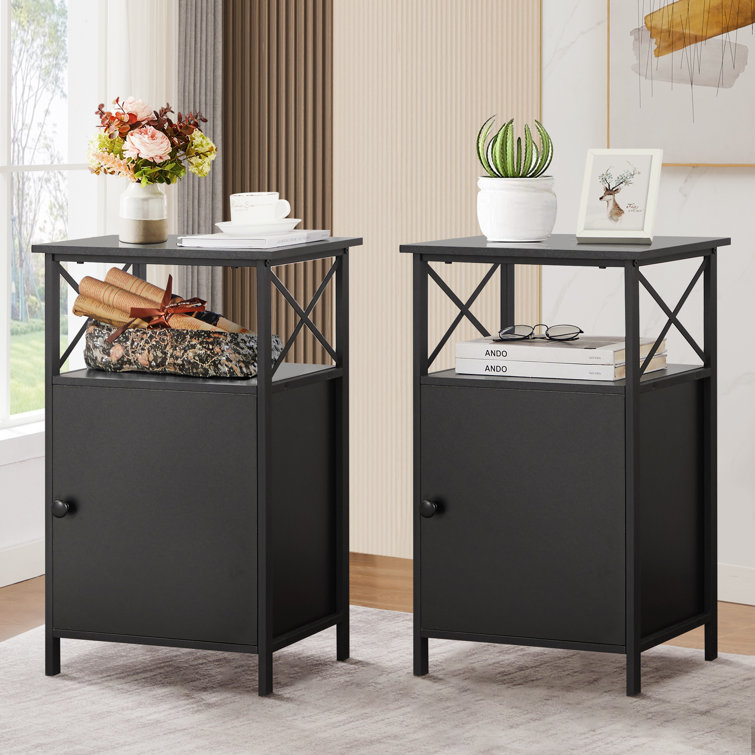 VECELO Iron Bedside Table & Reviews | Wayfair.co.uk