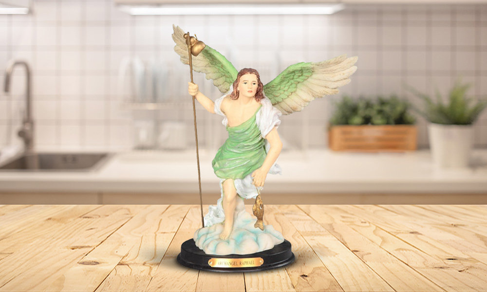 Trinx 10"H Archangel Raphael Figurine Unique Gifts | Wayfair