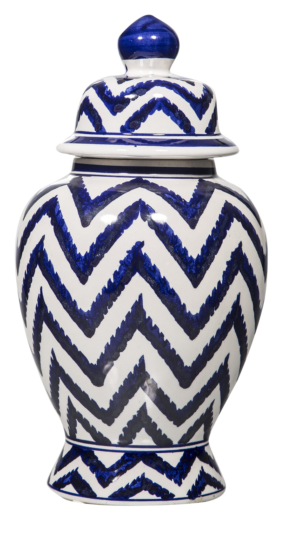 Charlton Home® 10"H BLUE & WHITE GINGER JAR | Wayfair
