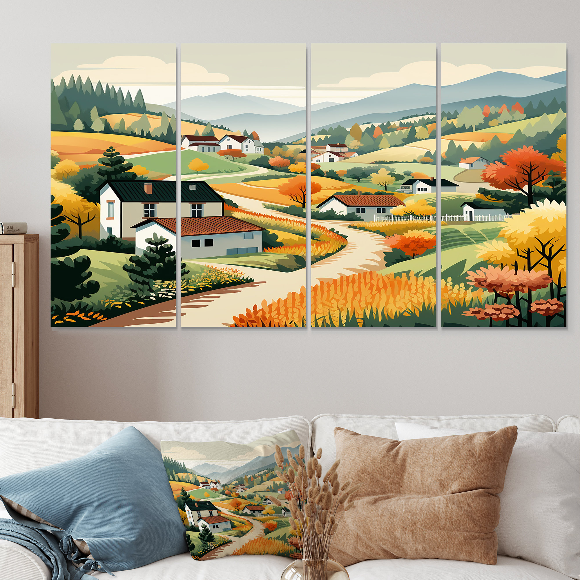 Millwood Pines Autumn In Pittoresque Mountain Town - Mountains Wall Art ...