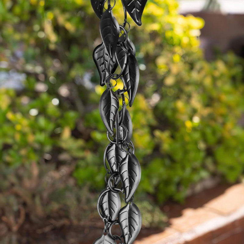 Monarch Rain Chains Aluminum Cascading Leaves Rain Chain Replacement ...