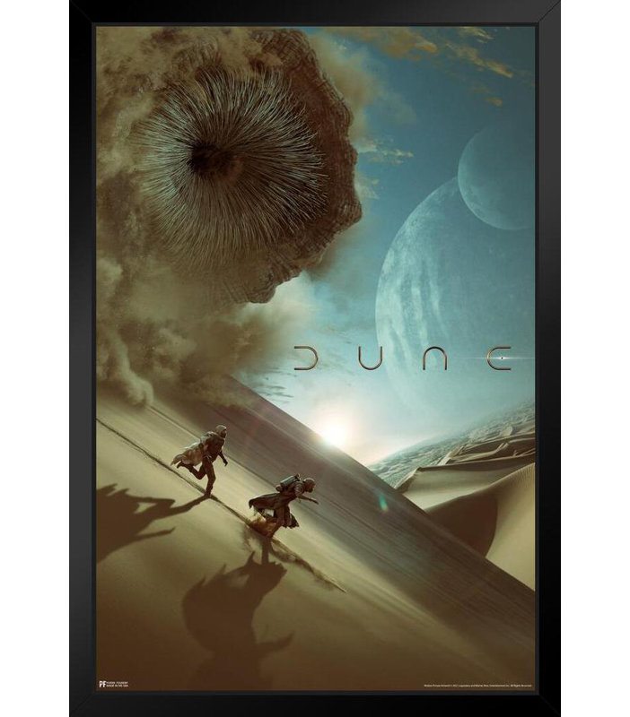 Poster Foundry Dune Movie Poster Running From Sandworm Paul Atreides ...