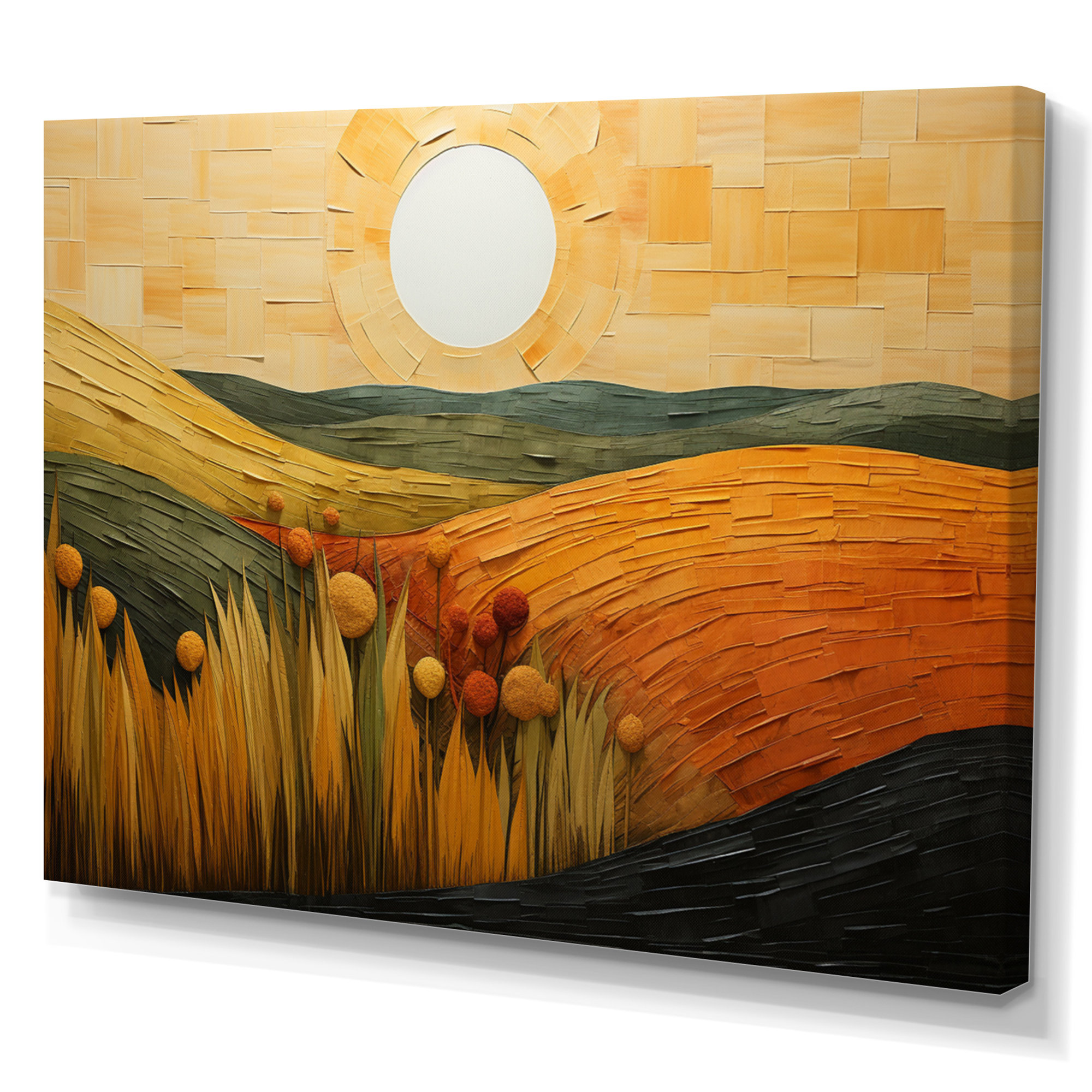 Red Barrel Studio® Countryside Bold Geometric Plains On Canvas Print ...