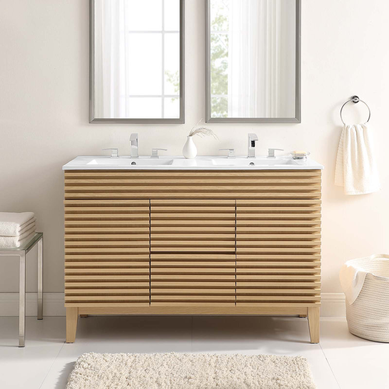 Trio Supply House Modway Render 48" Double Sink Bathroom Vanity ...