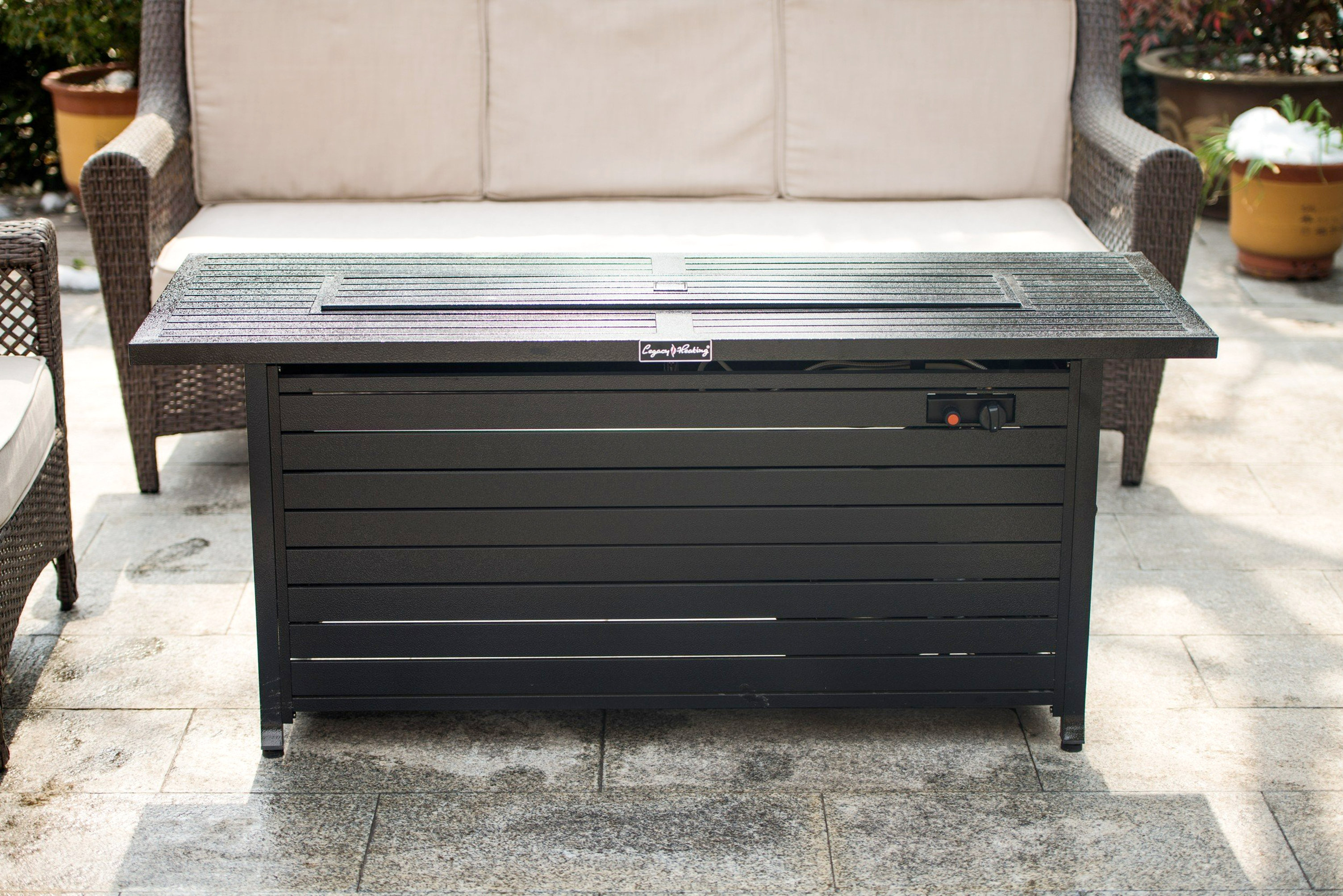 Latitude Run® Outdoor Gas Propane Fire Pits Table, Aluminum, 50000BTU ...