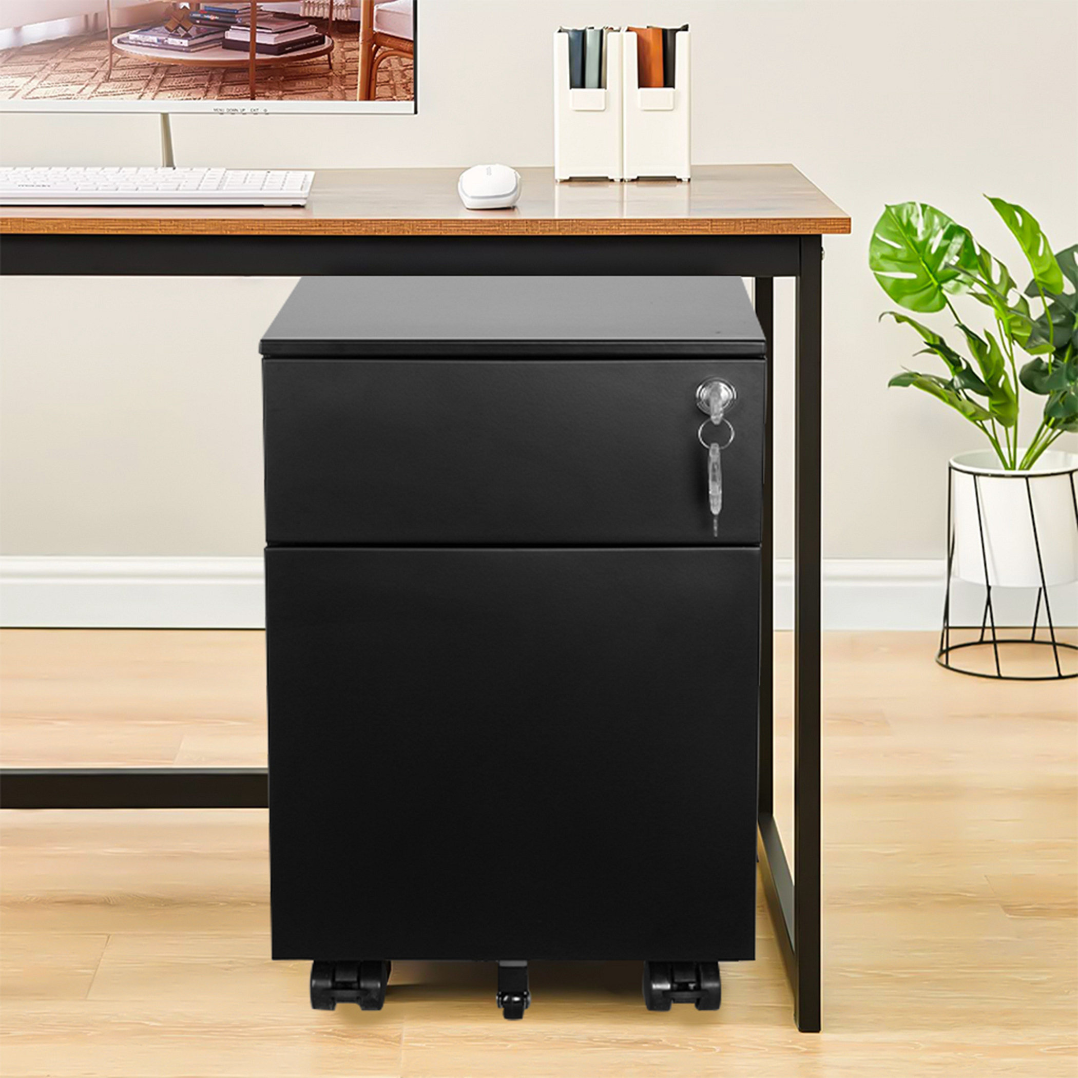 Inbox Zero Jerrius 2-Drawer Mobile Vertical Filing Cabinet - Wayfair Canada