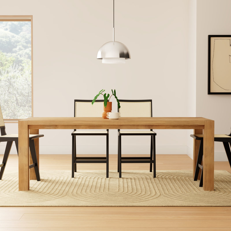 AllModern Dublin Extendable Solid Oak Wood Dining Table (82.5"-122 ...
