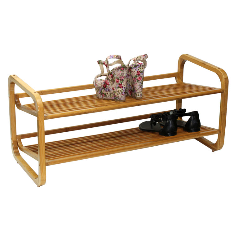 Oceanstar Design 8 Pair Stackable Solid Wood Shoe Rack & Reviews | Wayfair