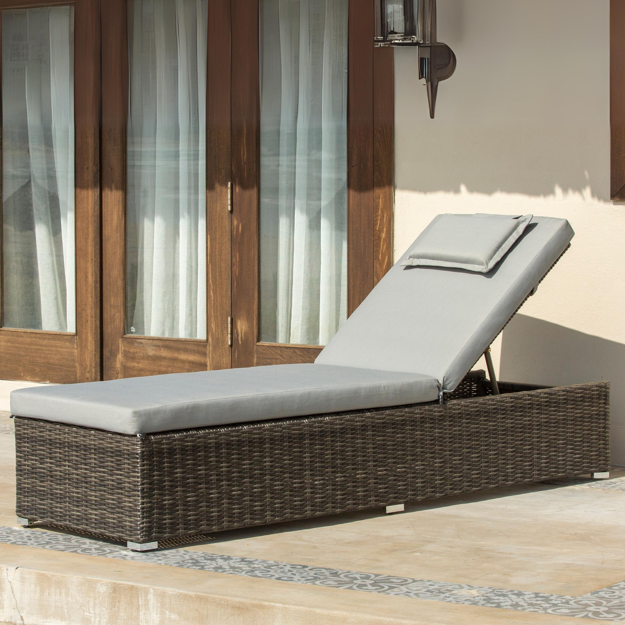 Latitude Run® Smethwick Outdoor Wicker Chaise Lounge | Wayfair