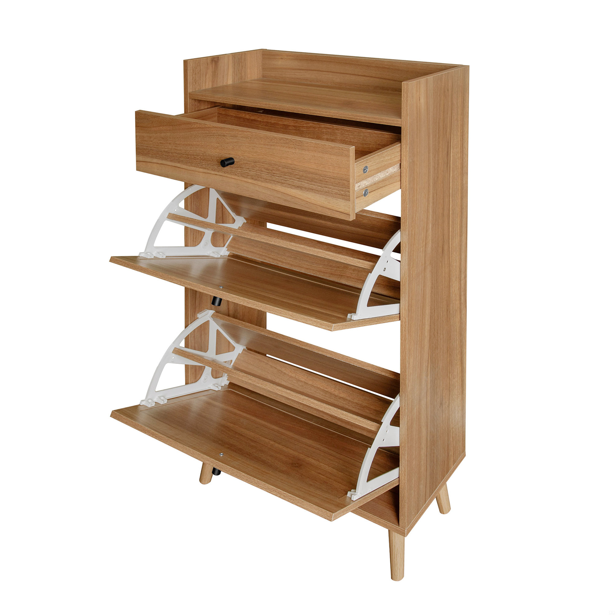 Bay Isle Home™ Rattan, Allen 2 Door 1 Drawer Cabinet, Shoe Rack, Double ...