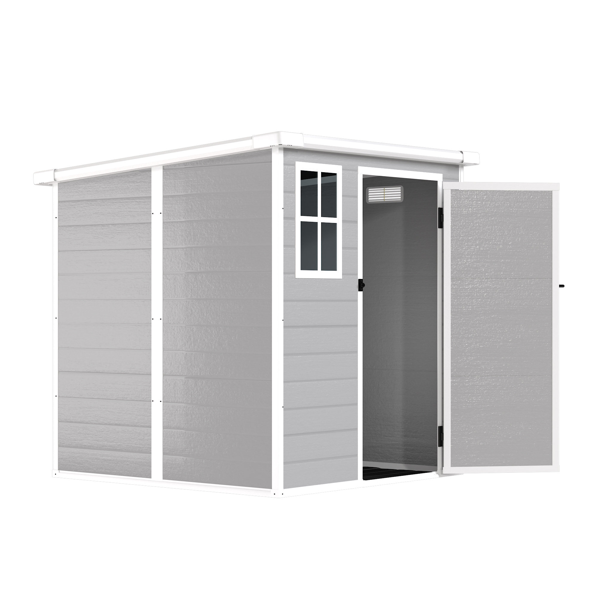Lordear 6x6 FT Storage Shed Waterproof Resin Outdoor Storage Shed with ...
